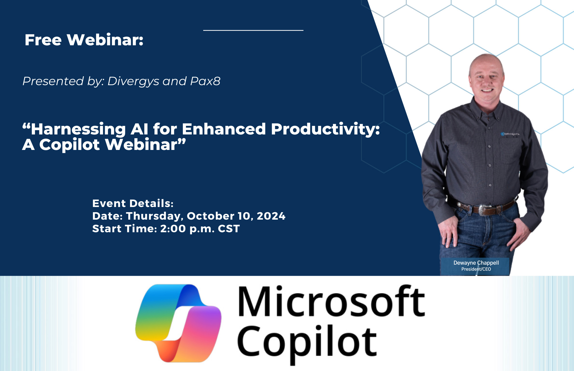 Free Executive Webinar - Harnessing AI for Enhanced Productivity | Divergys, LLC